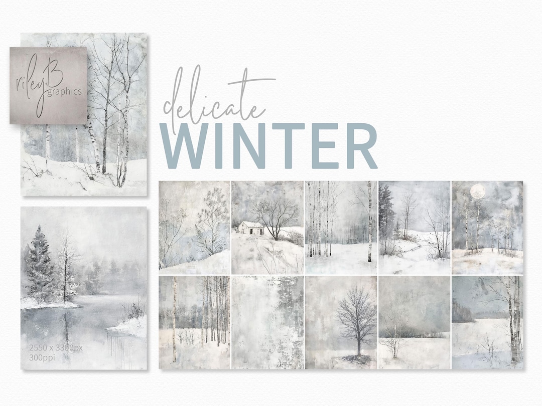Delicate Winter – Quiet Snowy Landscapes – Bare Trees and Frosted ...