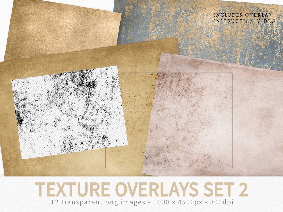 Texture Overlays Set 2 - Transparent Grunge Overlays - Texture Clipping ...