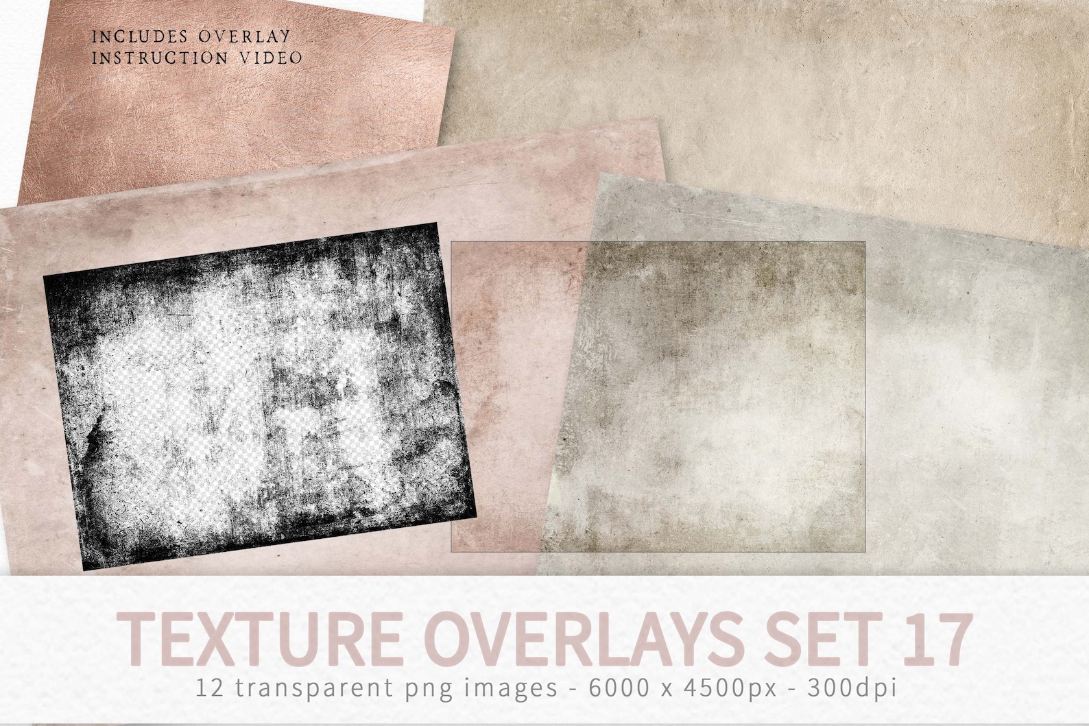 Texture Overlays Set 17 - Transparent Grunge Overlays - Texture ...