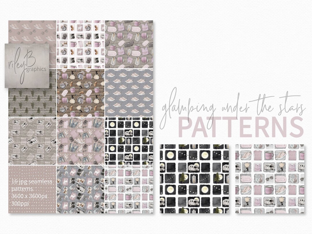 Glamping Patterns Glamping Card Glamping Invitation Glamping Party ...