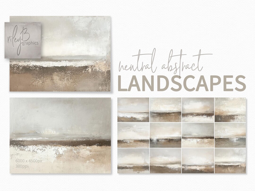 Neutral Abstract Landscapes - Earthy Beige Textures - Minimalist Art ...