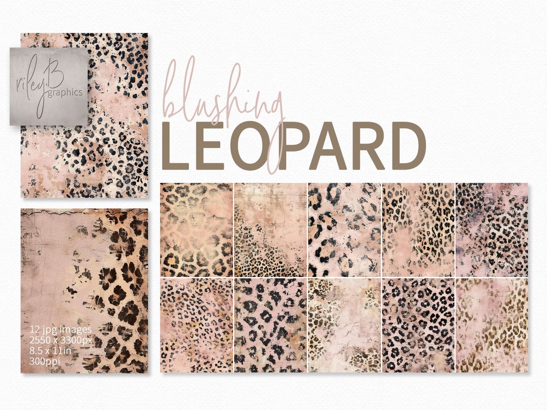 Blushing Leopard – Faded Animal Print Textures – Soft Pink and Neutral ...