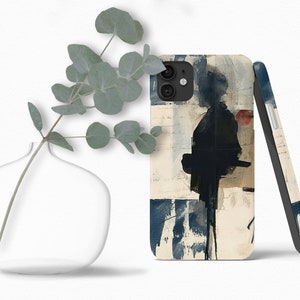 Spilled Indigo Ink Collage Paintings - Navy Beige Collages - Digital ...