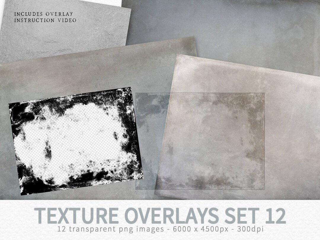 Texture Overlays Set 12 - Transparent Grunge Overlays - Texture ...