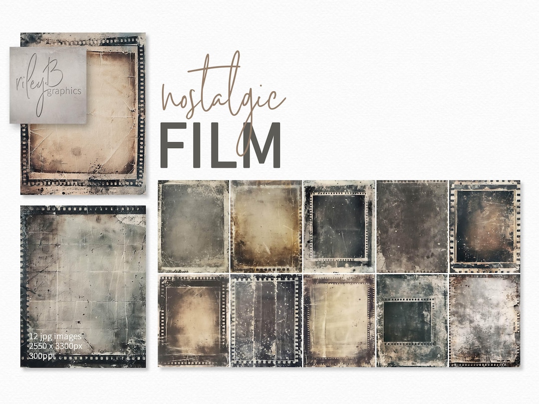 Nostalgic Film – Vintage Distressed Negative Frame Textures – Aged ...