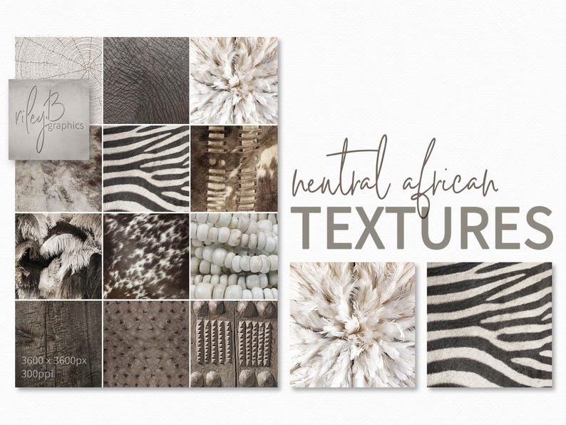 Neutral African Textures – Tribal Surface Patterns – Animal Hide ...