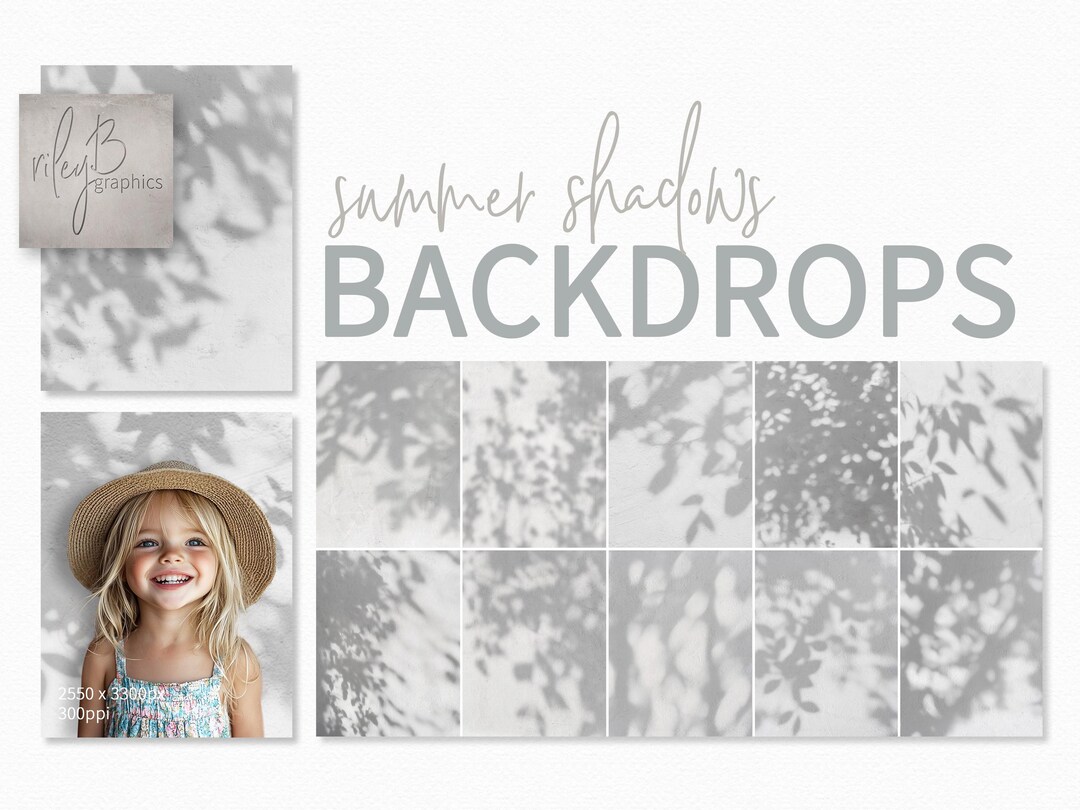 Summer Shadows Backdrops - Leafy Shadows Wall Digital Photography ...