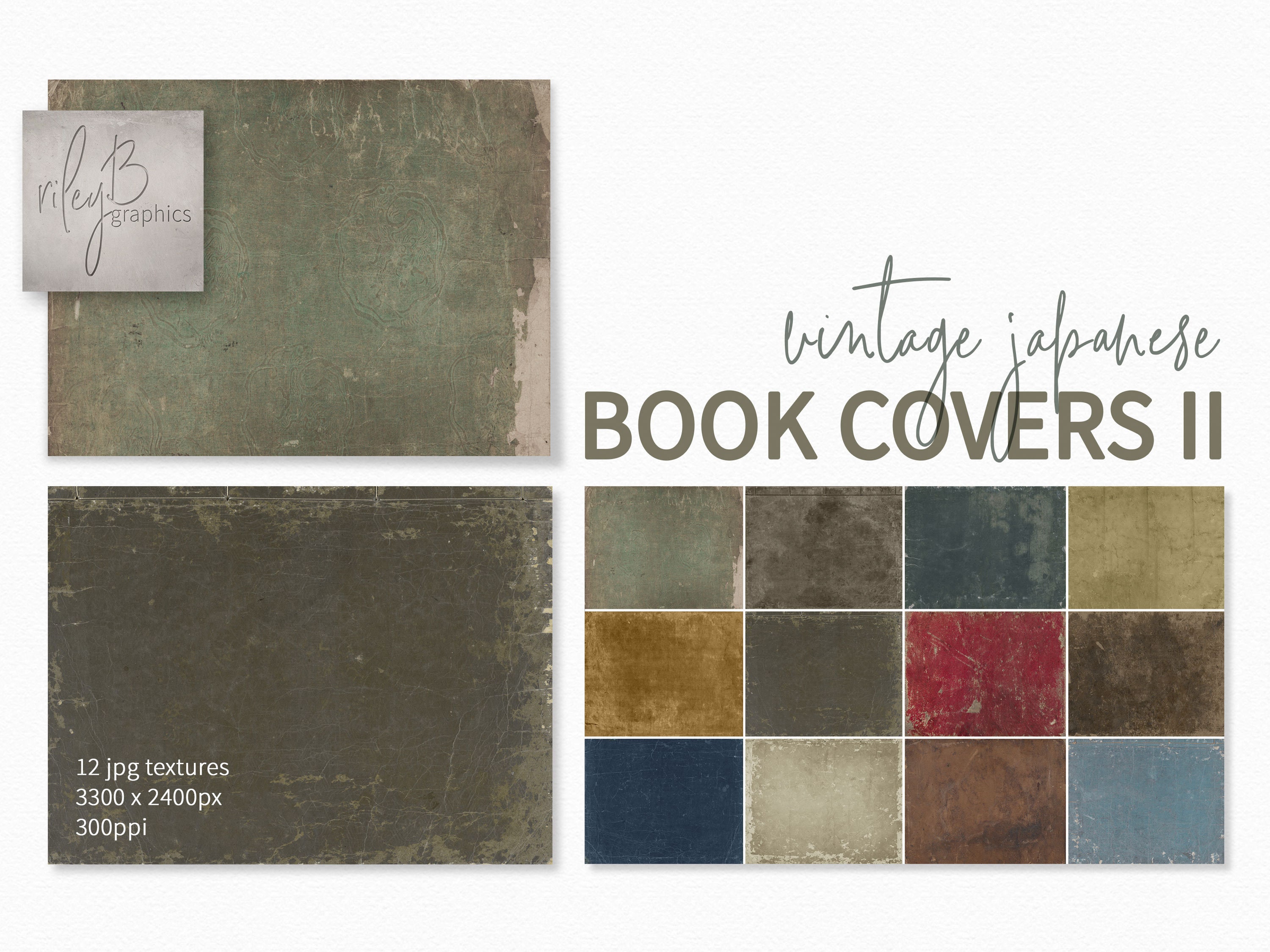 Vintage Japanese Book Covers II Vintage Paper Textures Old - Etsy