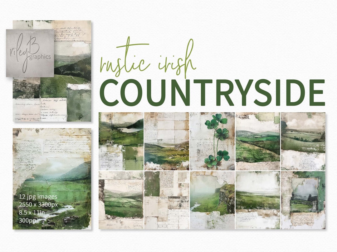 Rustic Irish Countryside Paintings - Irish Countryside Junk Journal ...