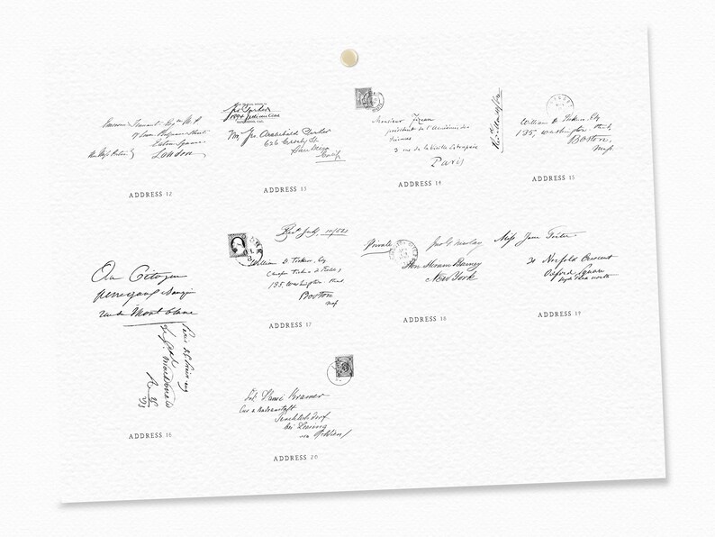 Vintage Address Overlays Vintage Correspondence Vintage - Etsy