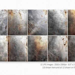 Rusted Silver Textures - Distressed Metal Surfaces - Weathered Steel ...