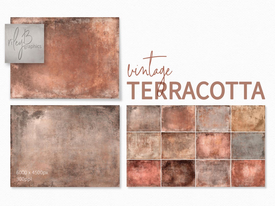 Vintage Terracotta Textures - Vintage Tile Colored Backgrounds ...