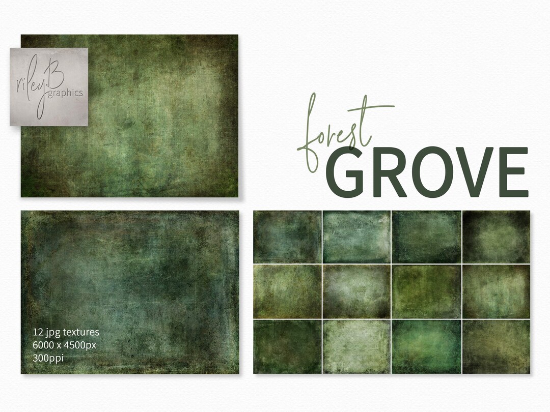 Forest Grove Textures - Green Colored Digital Backgrounds - Shades of ...