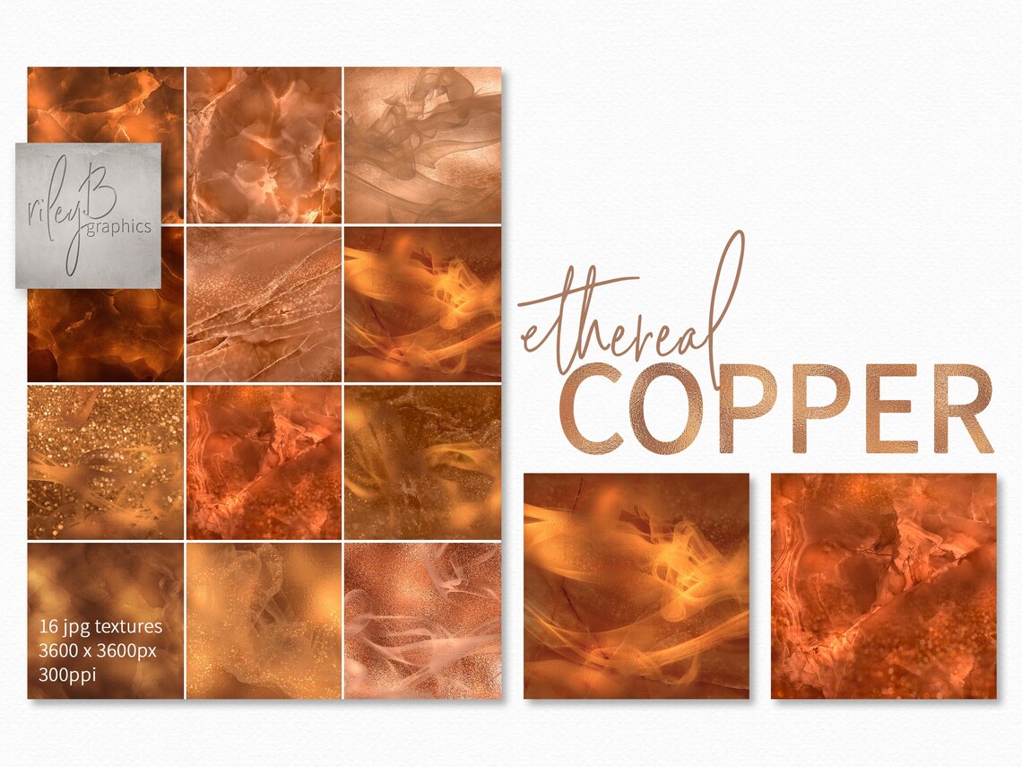 Ethereal Copper Backgrounds Copper Marble Luminous Copper - Etsy