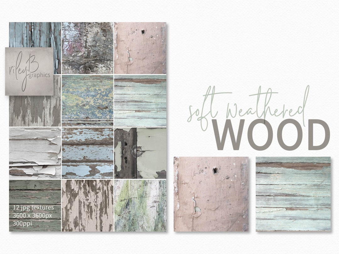 Soft Weathered Wood Textures - Pastel Distressed Wood - Pastel Chippy ...