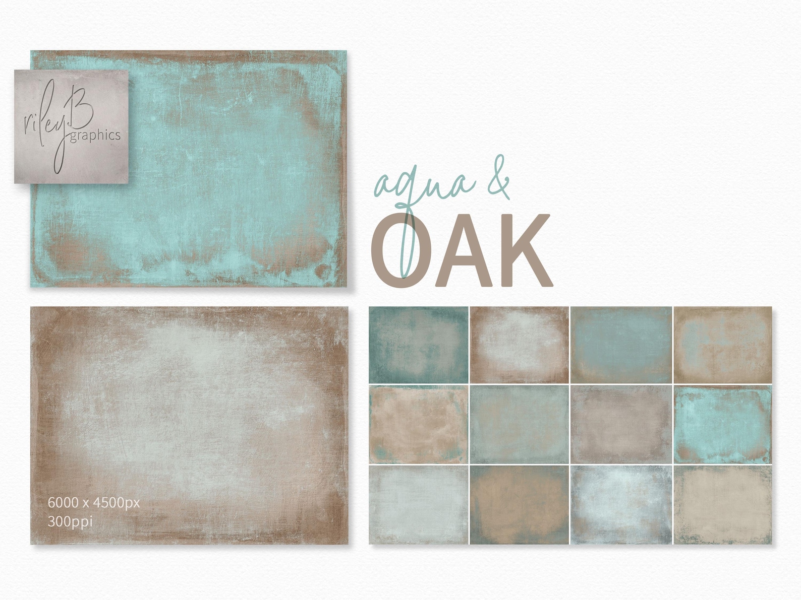Aqua and Oak – Distressed Aqua and Beige Textures – Soft Blue Grunge ...