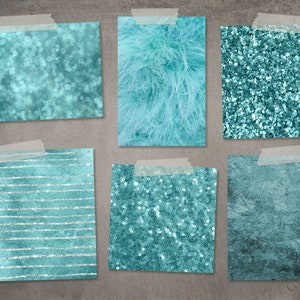 Aqua Textures Aqua Digital Papers Aqua Blue Scrapbooking - Etsy