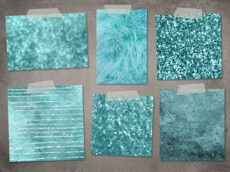 Aqua Textures Aqua Digital Papers Aqua Blue Scrapbooking - Etsy