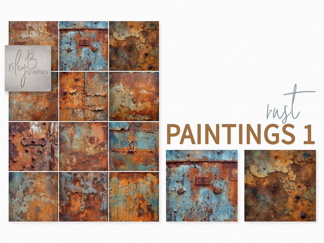 Rust Paintings 1 Textures - Rust Backgrounds - Rust Digital Papers ...