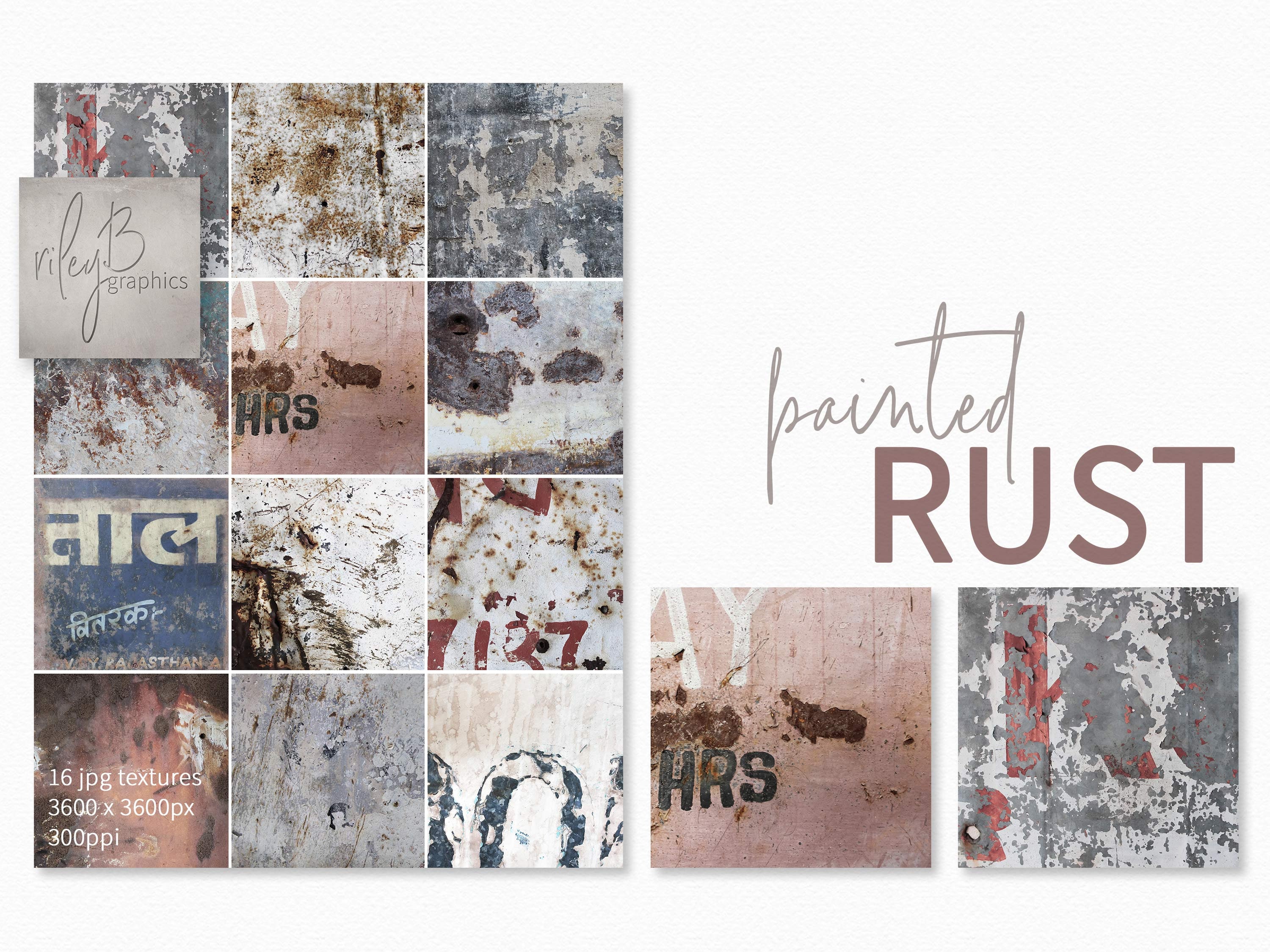 Painted Rust Textures Rust Backgrounds Rust Digital Papers - Etsy