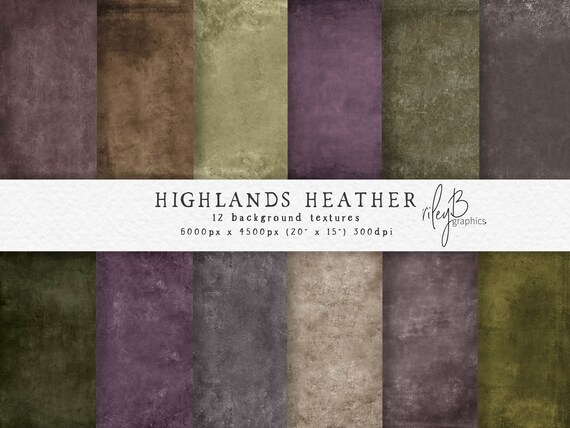 Highlands Heather Textures Scottish Purple Green Brown - Etsy
