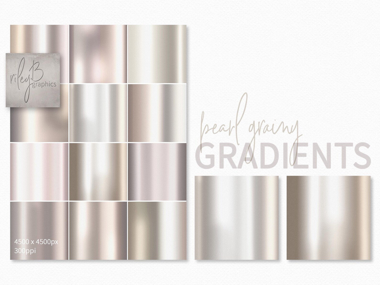 Pearl Grainy Gradient – Soft Metallic Fade Textures in Ivory and ...