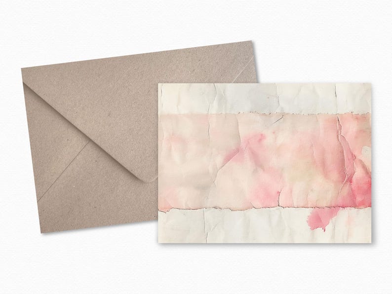 Soft Pink Stains – Light Blush Watermarks on Wrinkled Paper – Faded ...
