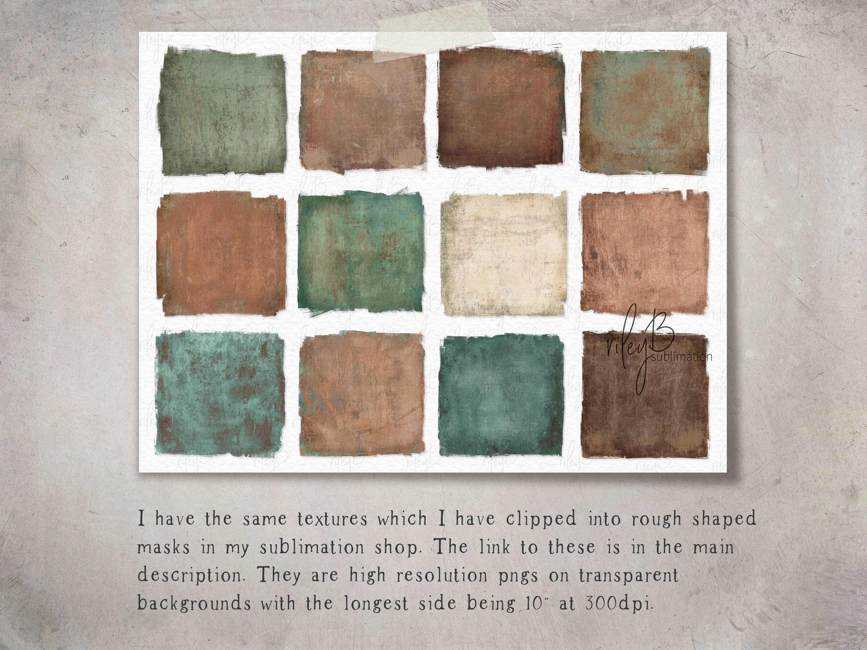 Wild Wild West – Rustic Western Texture Set – Dusty Terracotta and Sage ...