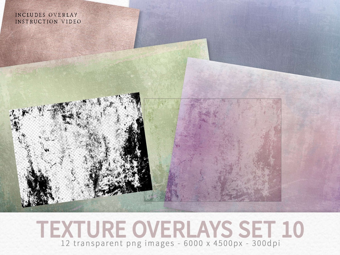 Texture Overlays Set 10 - Transparent Grunge Overlays - Texture ...
