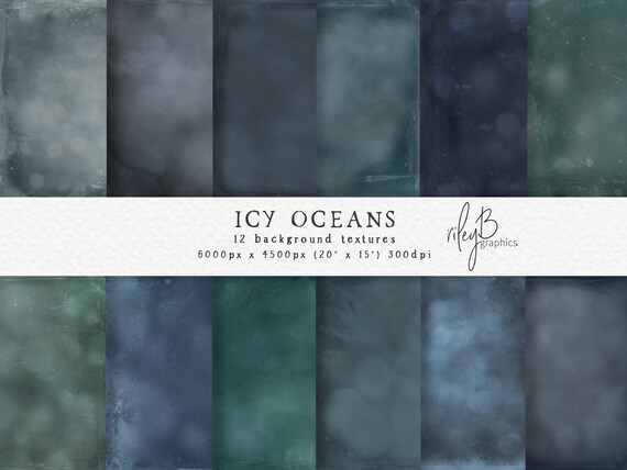 Icy Ocean Textures Cold Blue Backgrounds Fine Art Textures | Etsy