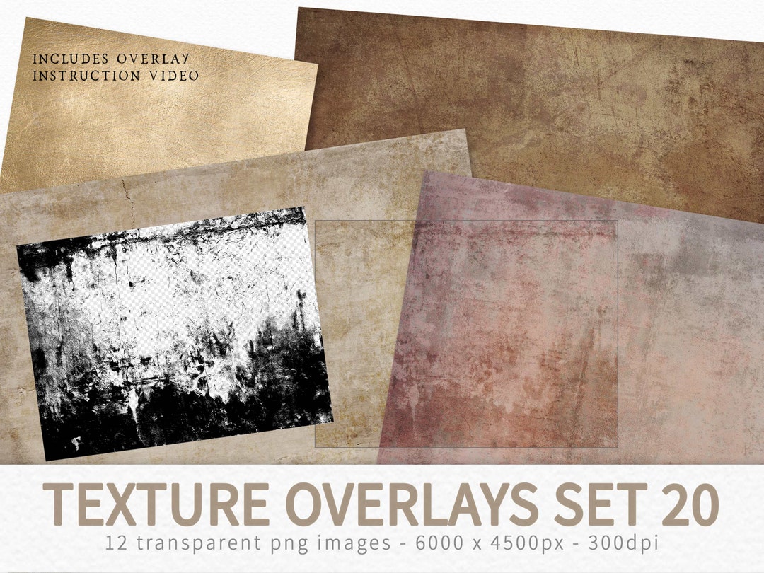 Texture Overlays Set 20 - Transparent Grunge Overlays - Texture ...