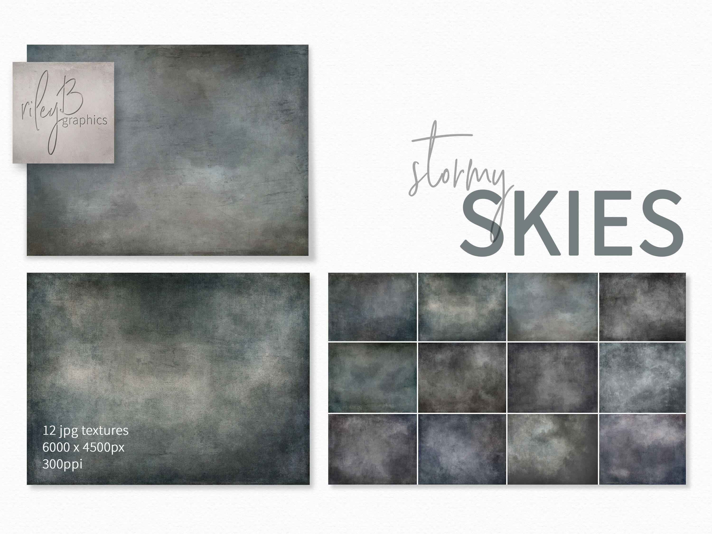 Stormy Skies Textures Grey Sky Background Textures Grunge - Etsy