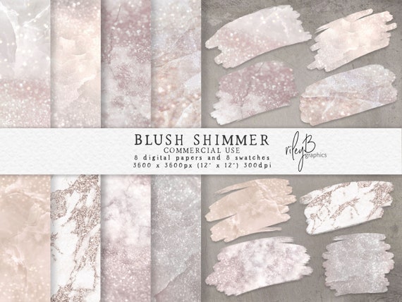 Blush Shimmer Blush Backgrounds Blush Glitter Blush - Etsy