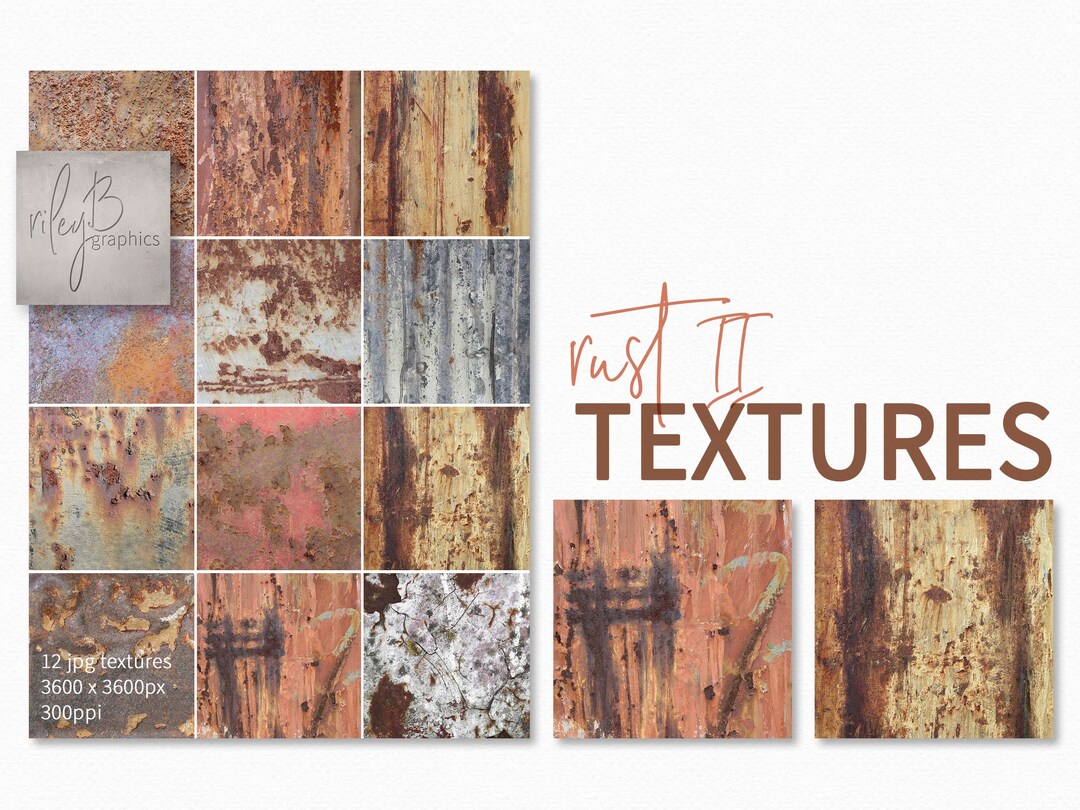 Rust Textures - Rust Backgrounds - Rust Digital Papers - Rusted Metal ...