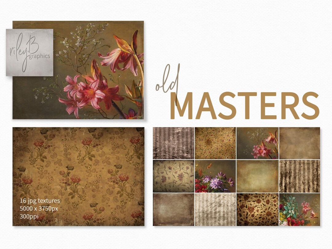 Old Masters Textures Vintage Dutch Paintings Vintage Floral Backgrounds ...