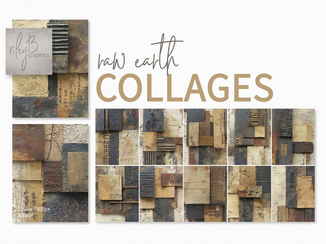 Raw Earth - Textured Mixed Media Art - Rustic Industrial Layers ...