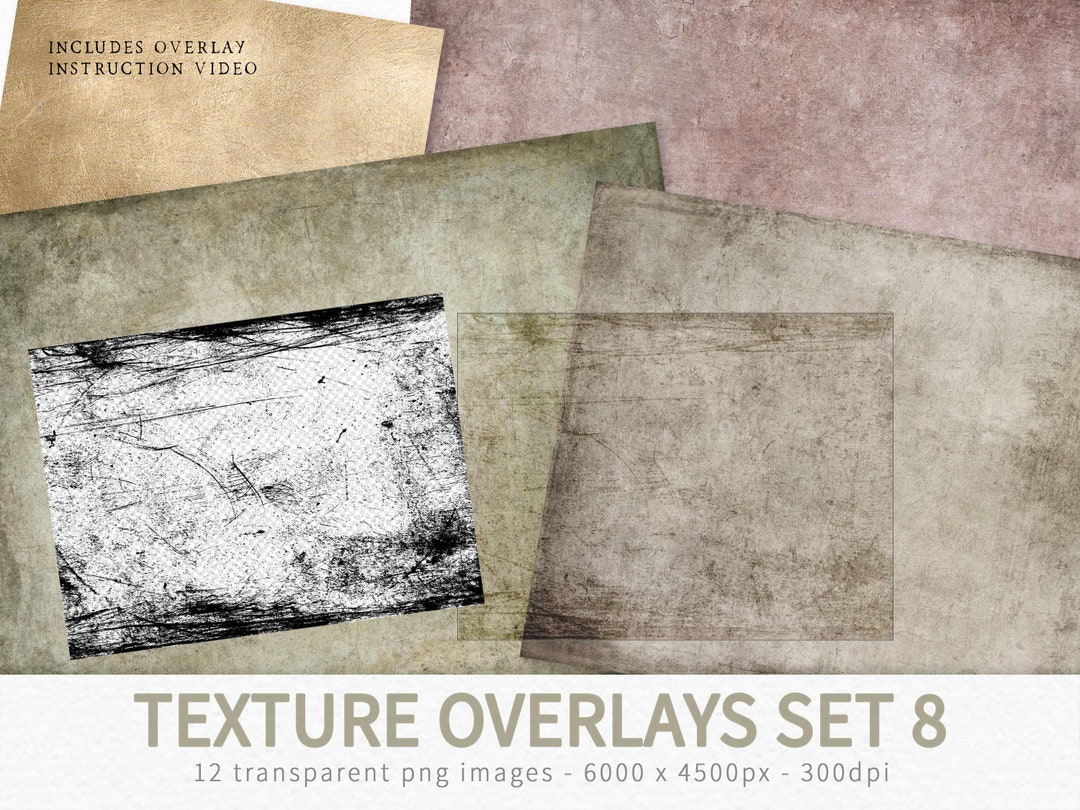 Texture Overlays Set 8 - Transparent Grunge Overlays - Texture Clipping ...