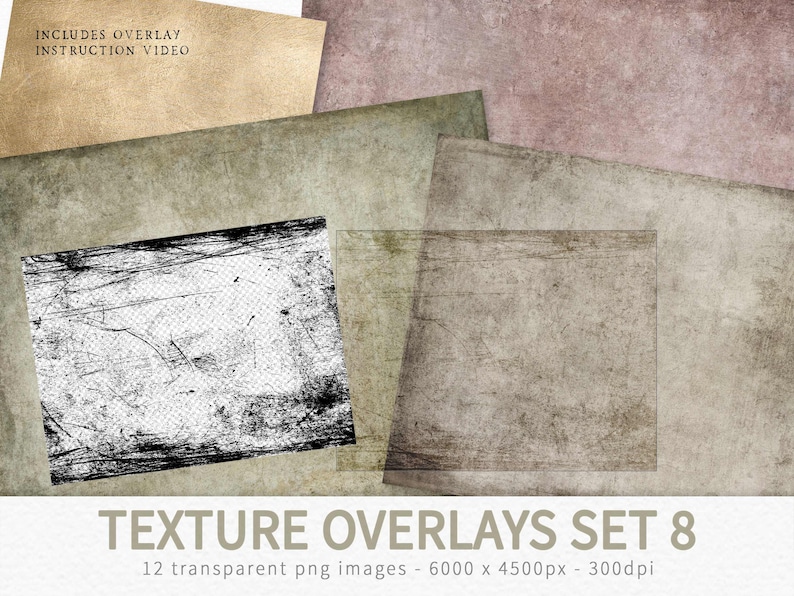 Texture Overlays Set 8 - Transparent Grunge Overlays - Texture Clipping ...
