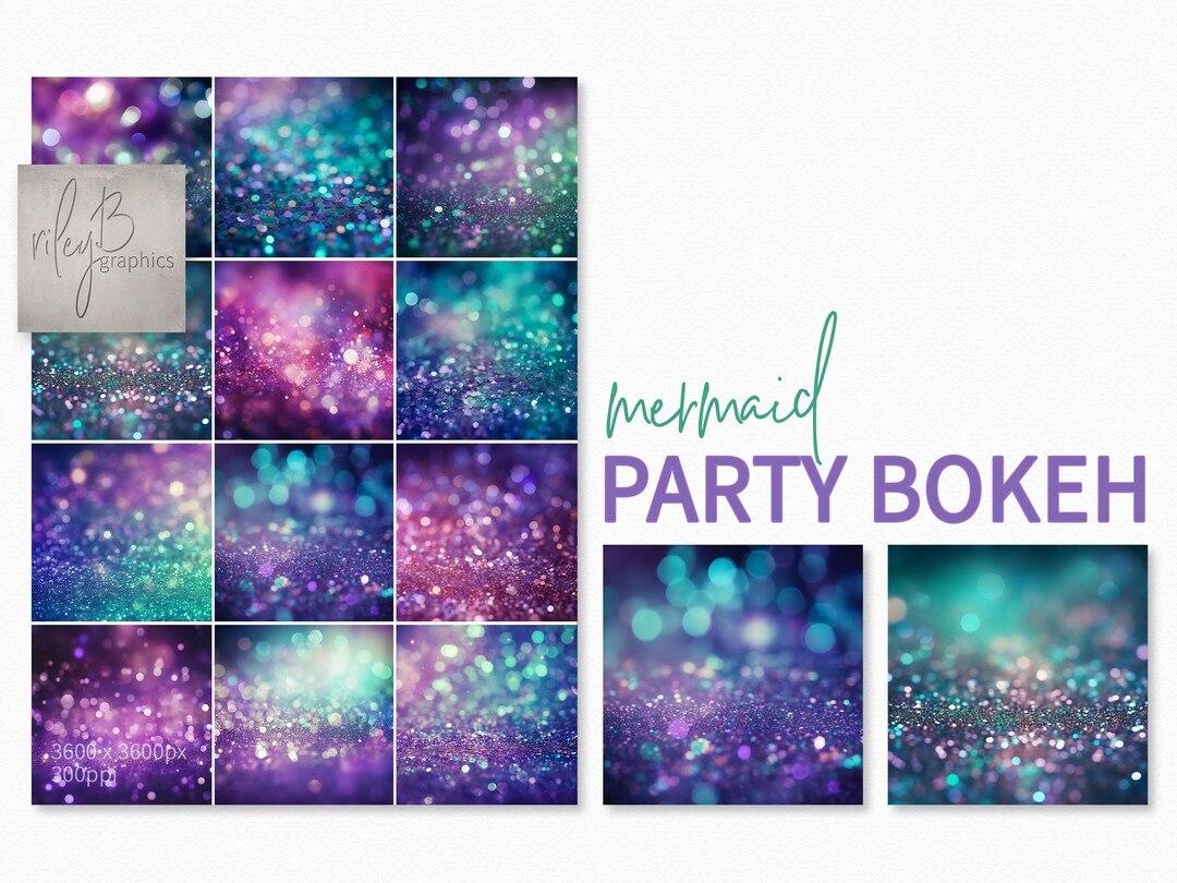 Mermaid Party Bokeh - Mermaid Colored Bokeh Textures - Mermaid Bokeh ...
