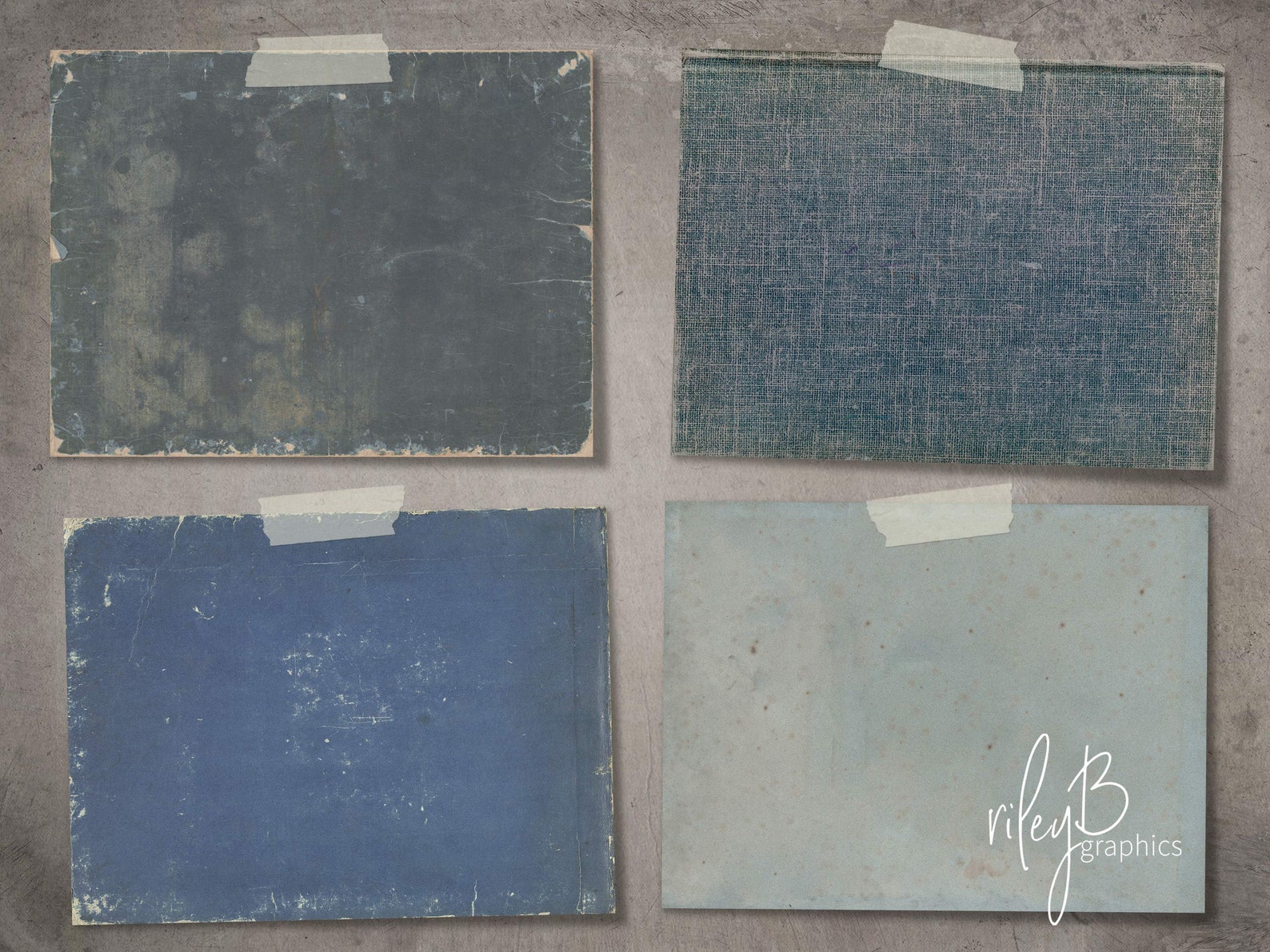 Blue Antique Book Cover Textures Vintage Book Covers Old - Etsy