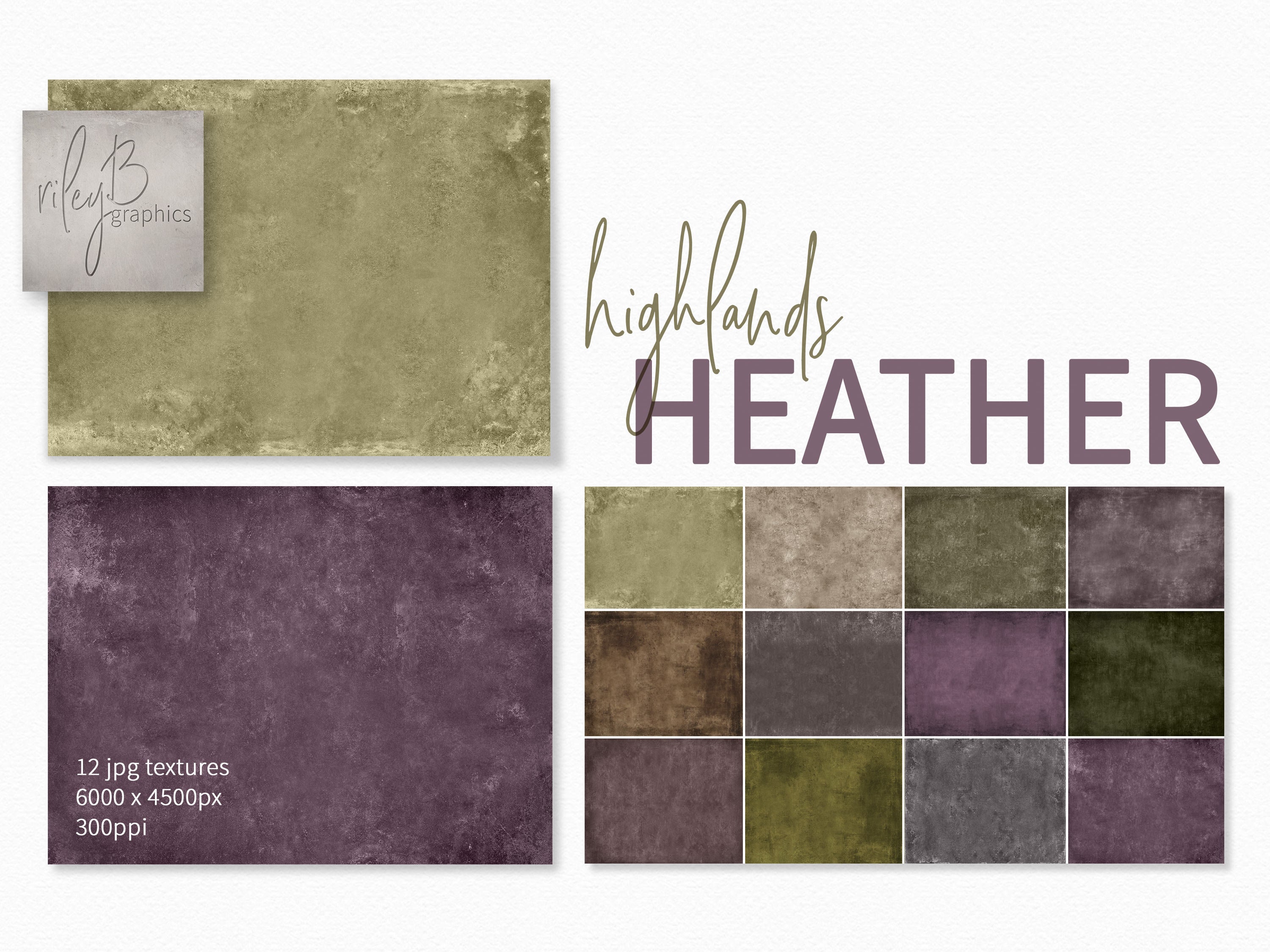 Highlands Heather Textures Scottish Purple Green Brown - Etsy