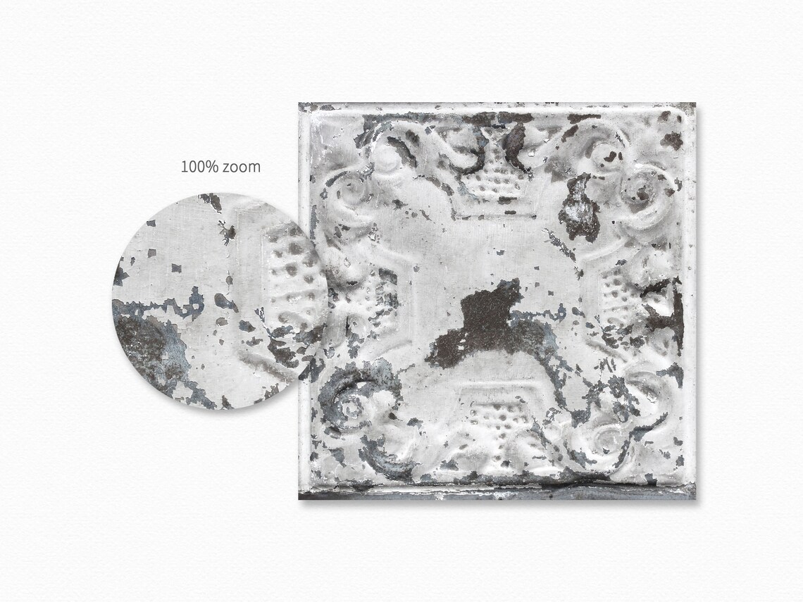 Vintage Ceiling Tiles Tin Tile Backgrounds Weathered Paint - Etsy