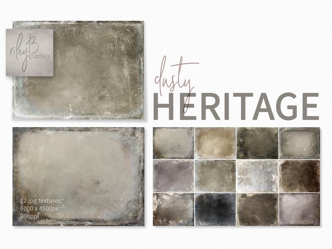 Dusty Heritage - Vintage Tin Type Textures - Brown Tone Tin Types ...