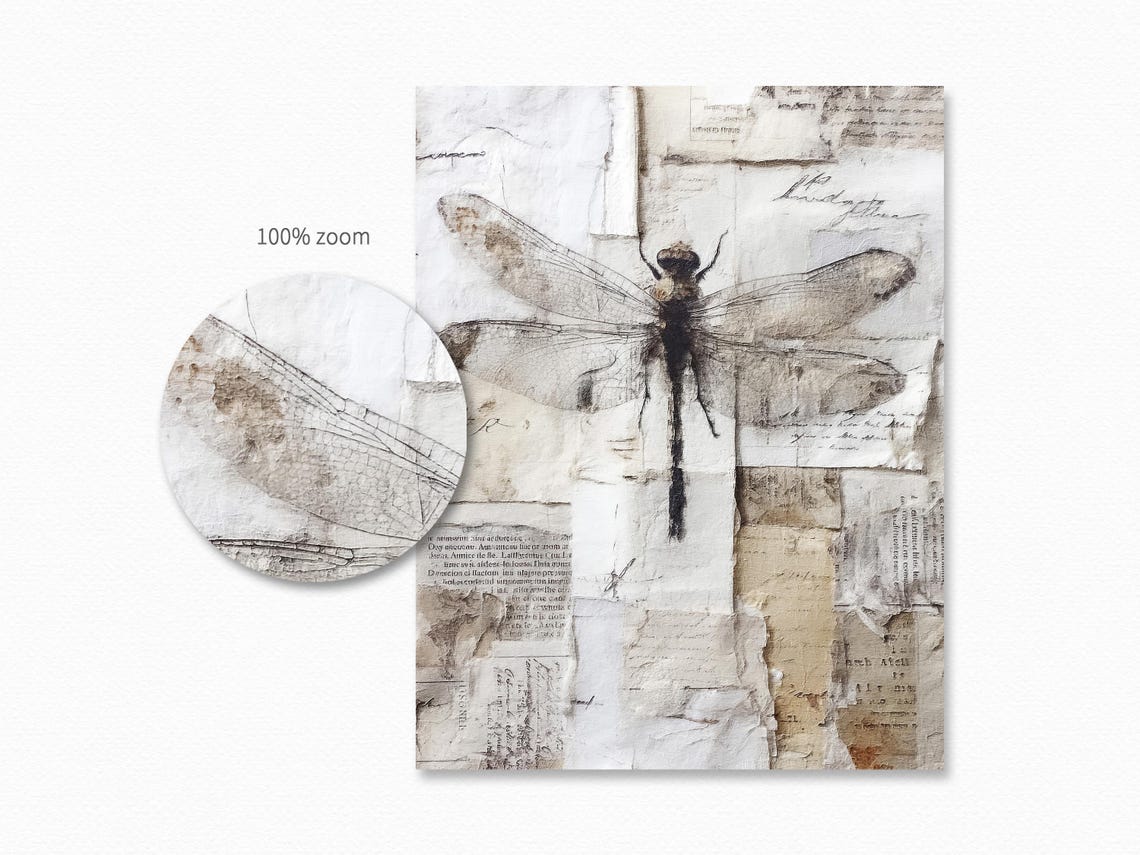 Faded Nostalgia – Vintage Neutral Collage Art – Aged Ephemera ...