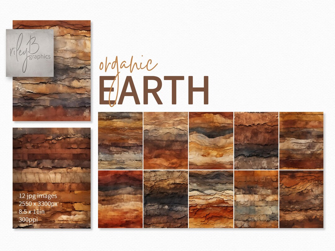 Organic Earth Paintings - Abstract Earthy Textures - Organic Soil Layer ...