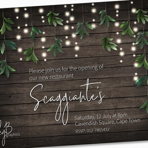 Wood and Lights Backgrounds - Rustic Wedding Invitation Digital ...