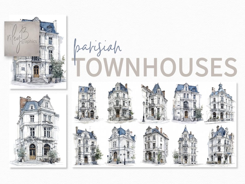 Parisian Townhouses – Elegant French Architecture – Classic Stone ...