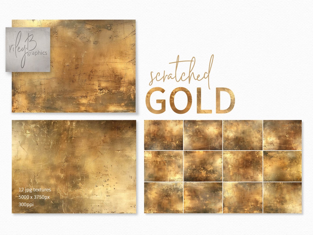 Scratched Gold Textures - Weathered Gold Backgrounds - Aged Gold ...