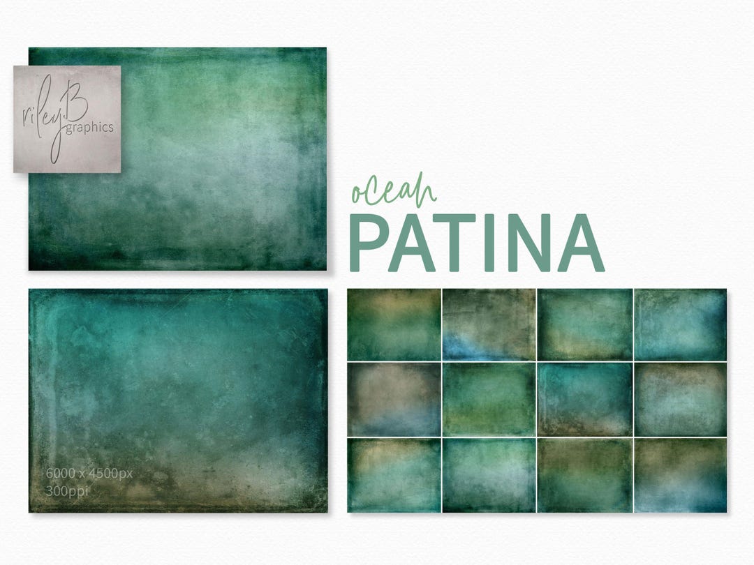 Ocean Patina - Weathered Teal Backgrounds - Faded Coastal Textures ...