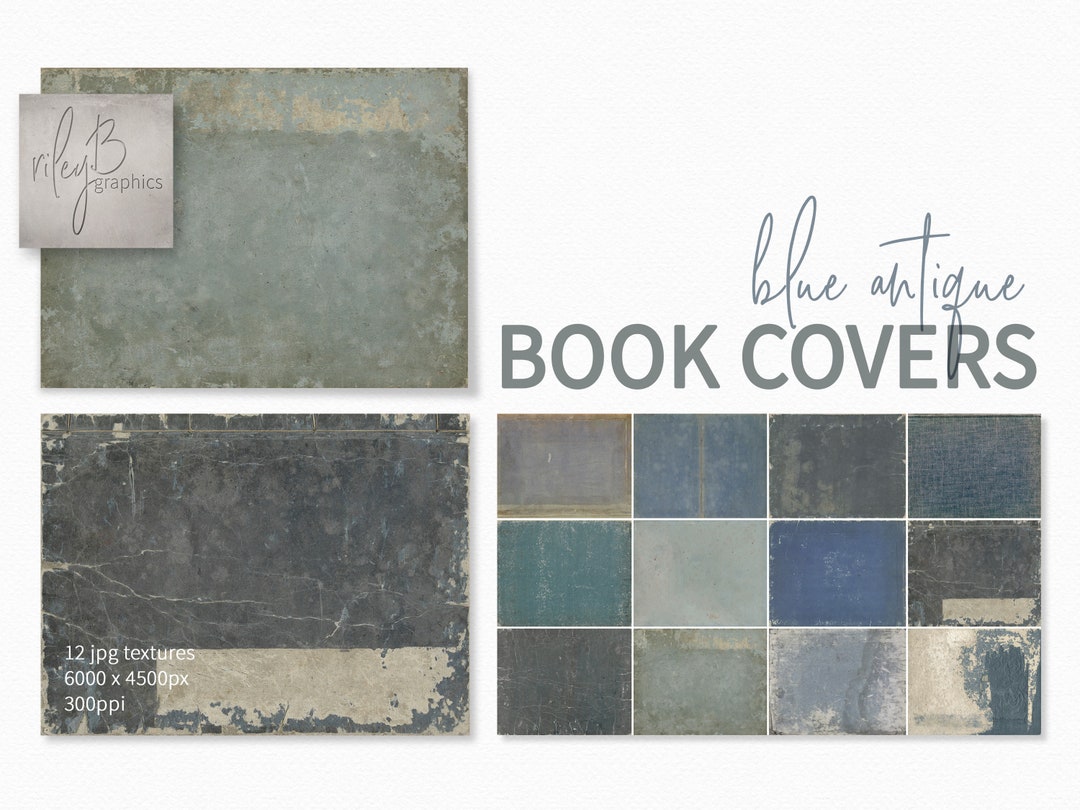 Blue Antique Book Cover Textures - Vintage Book Covers - Old Book ...